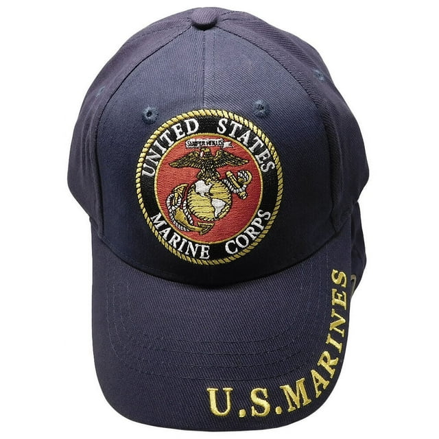 United States Marine Corps Emblem Round Semper Fi Navy Blue Embroidered ...