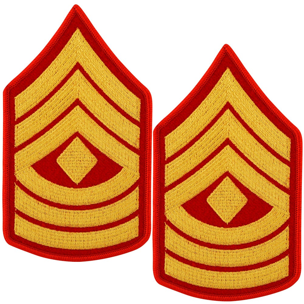 United States Marine Corps (USMC) Chevron female gold embroidered on ...