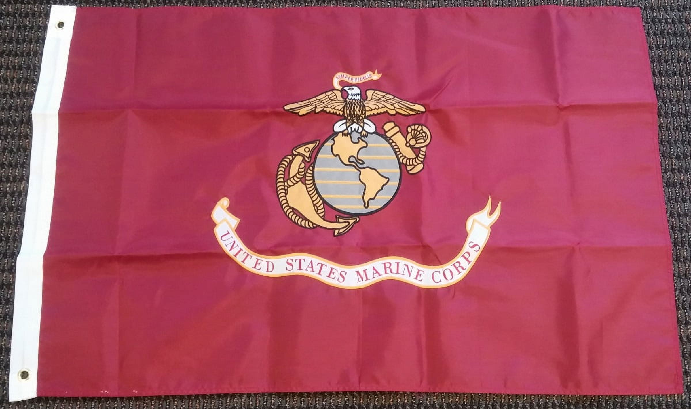 United States Marine Corps USMC Double Sided Embroidered Nylon 2 x 3 ...