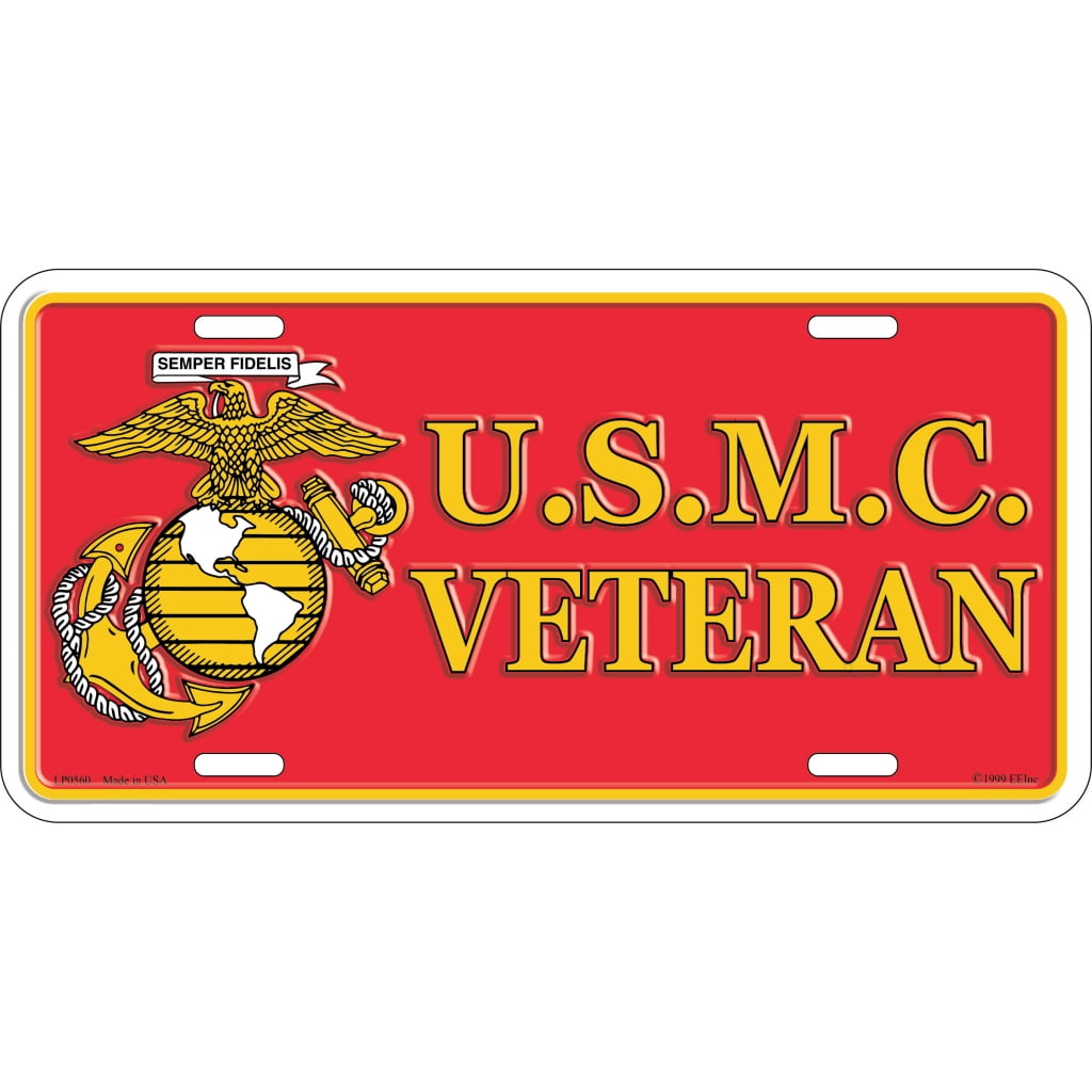 United States Marine Corps Veteran License Plate - Walmart.com