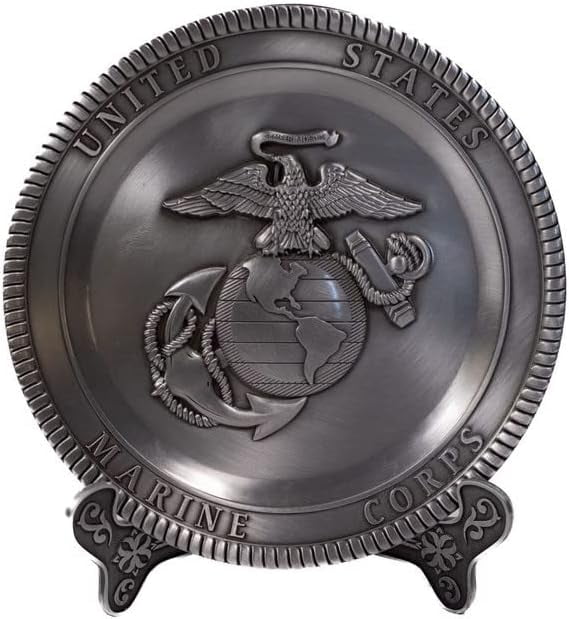 United States Marines Corps (USMC) Licensed Collectable Pewter Plate ...