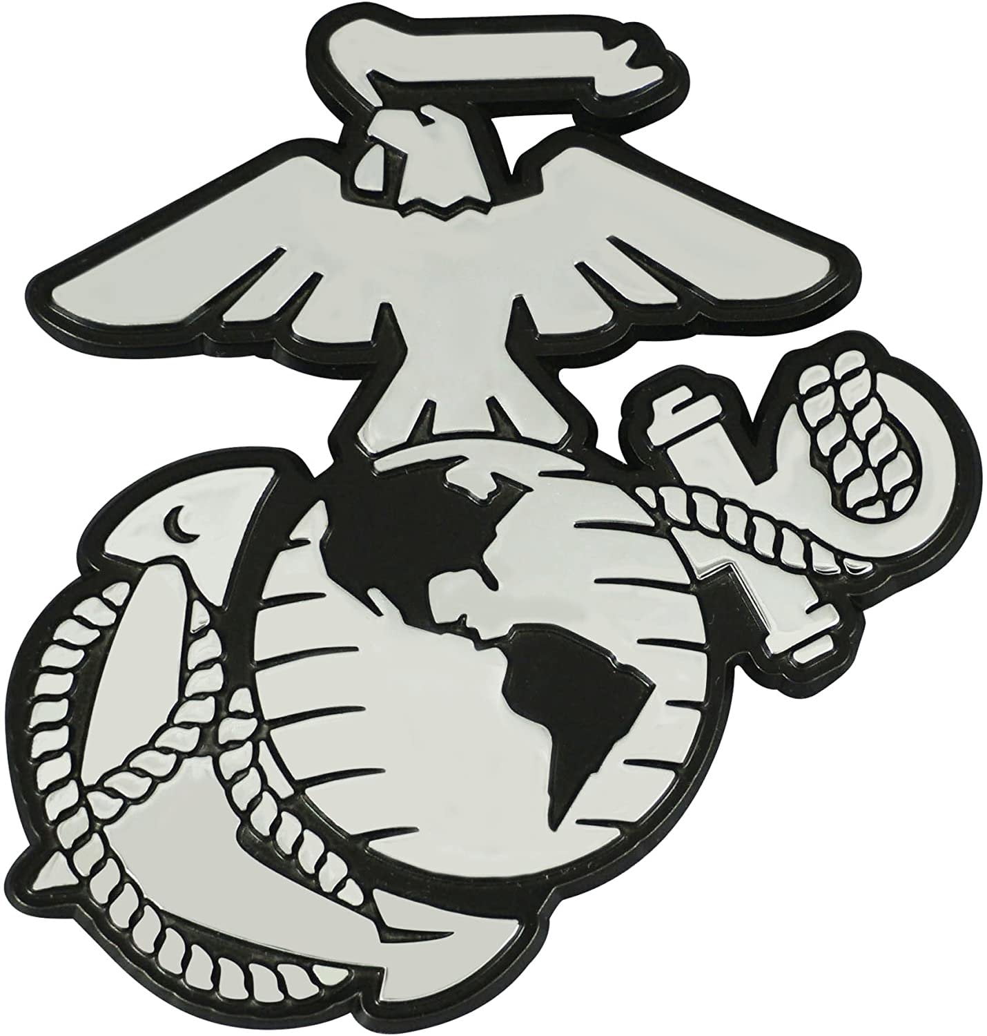 United States Marines Military Solid Metal Raised Auto Emblem Decal ...