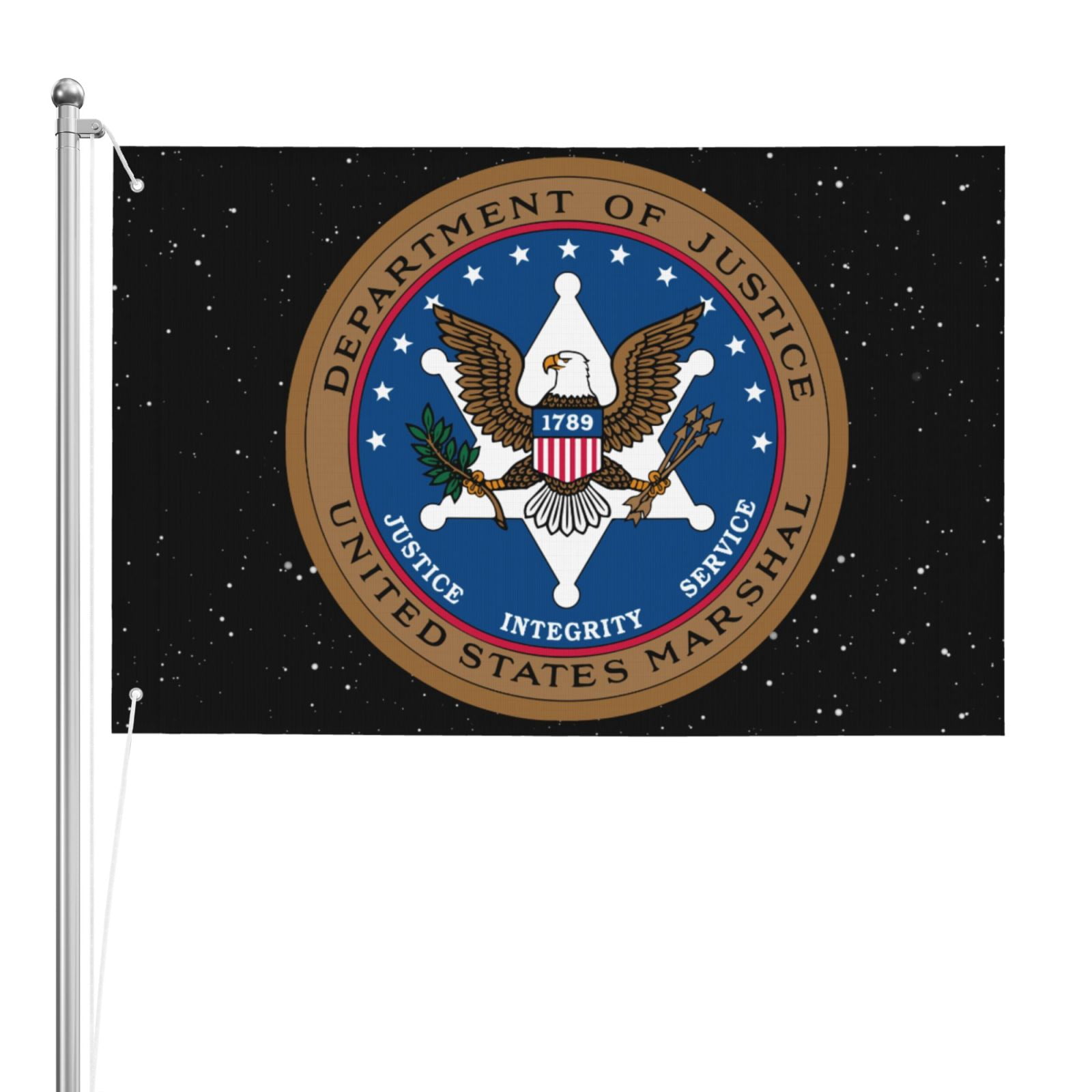 United States Marshals Service Logo Double Sided Flag 2x3ft For Home ...