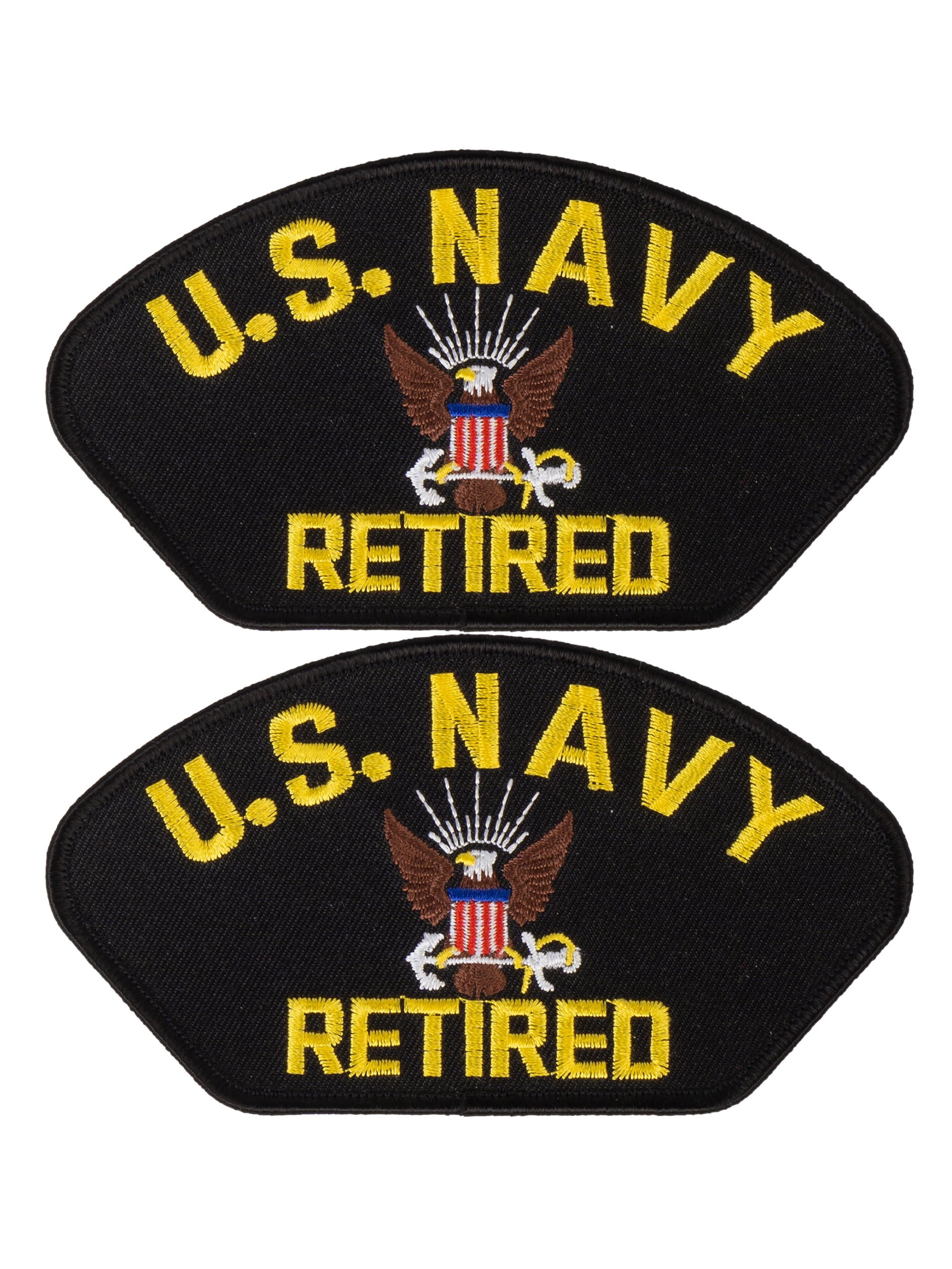 United States Military US Navy Veteran Iron On Patch Only 2 Pieces ...
