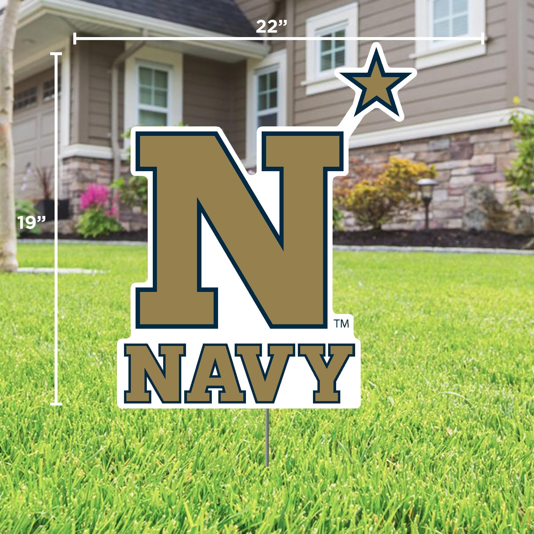 United States Naval Academy Main Mark Lawn Sign - Walmart.com