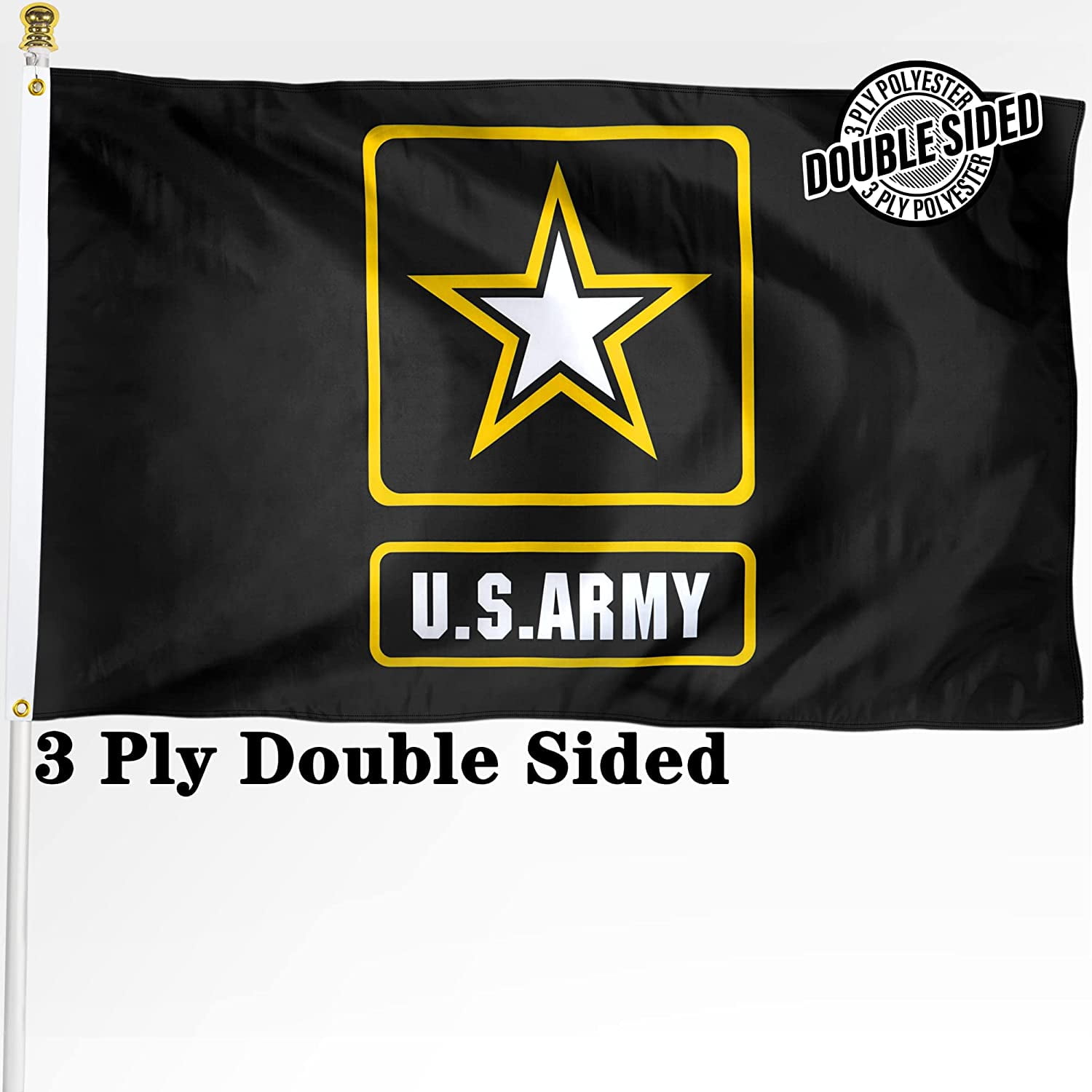 United States Naval Military US Army Military Flag Double Sided 3ply ...