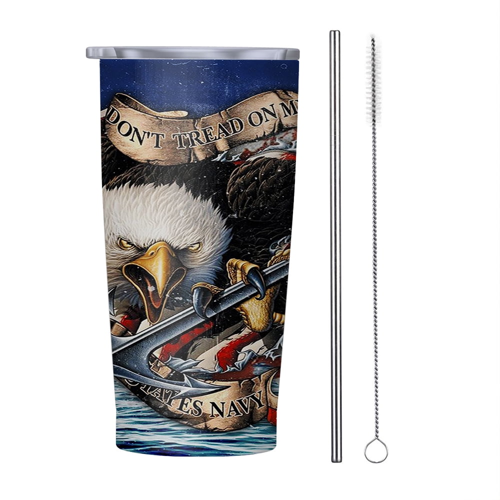 United States Navy 20oz Tumbler, Insulated Stainless Steel Water Bottle ...