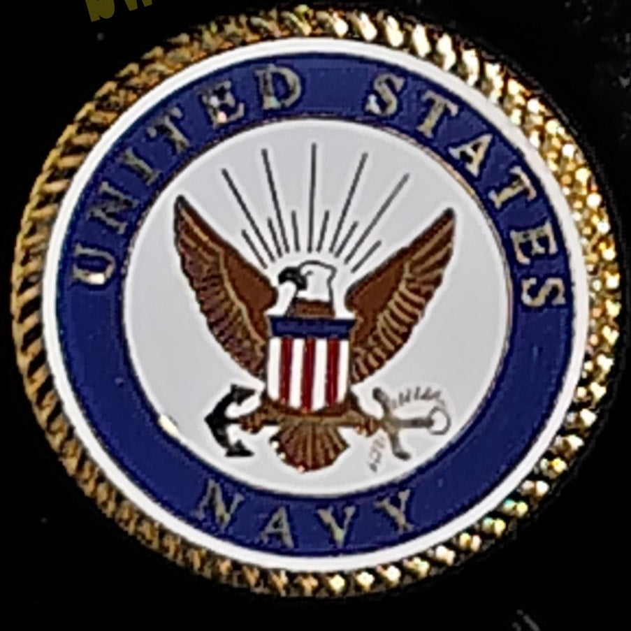 United States Navy Badge Pin (Hat or Lapel), 1-1/2"D, By Mitchell ...