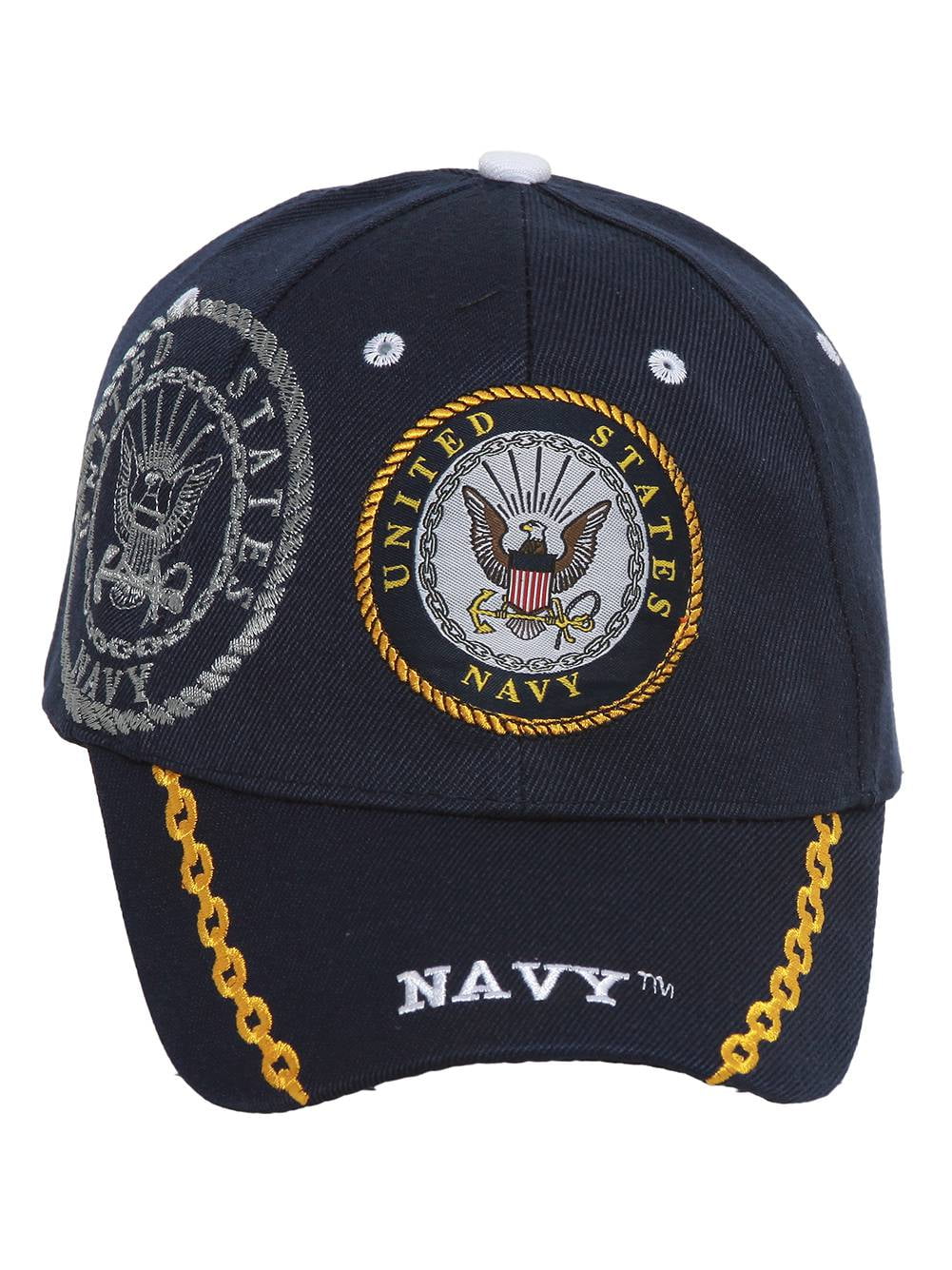 United States Navy Chains Adjustable Hat w/ Emblem Shadow/Embroidery ...