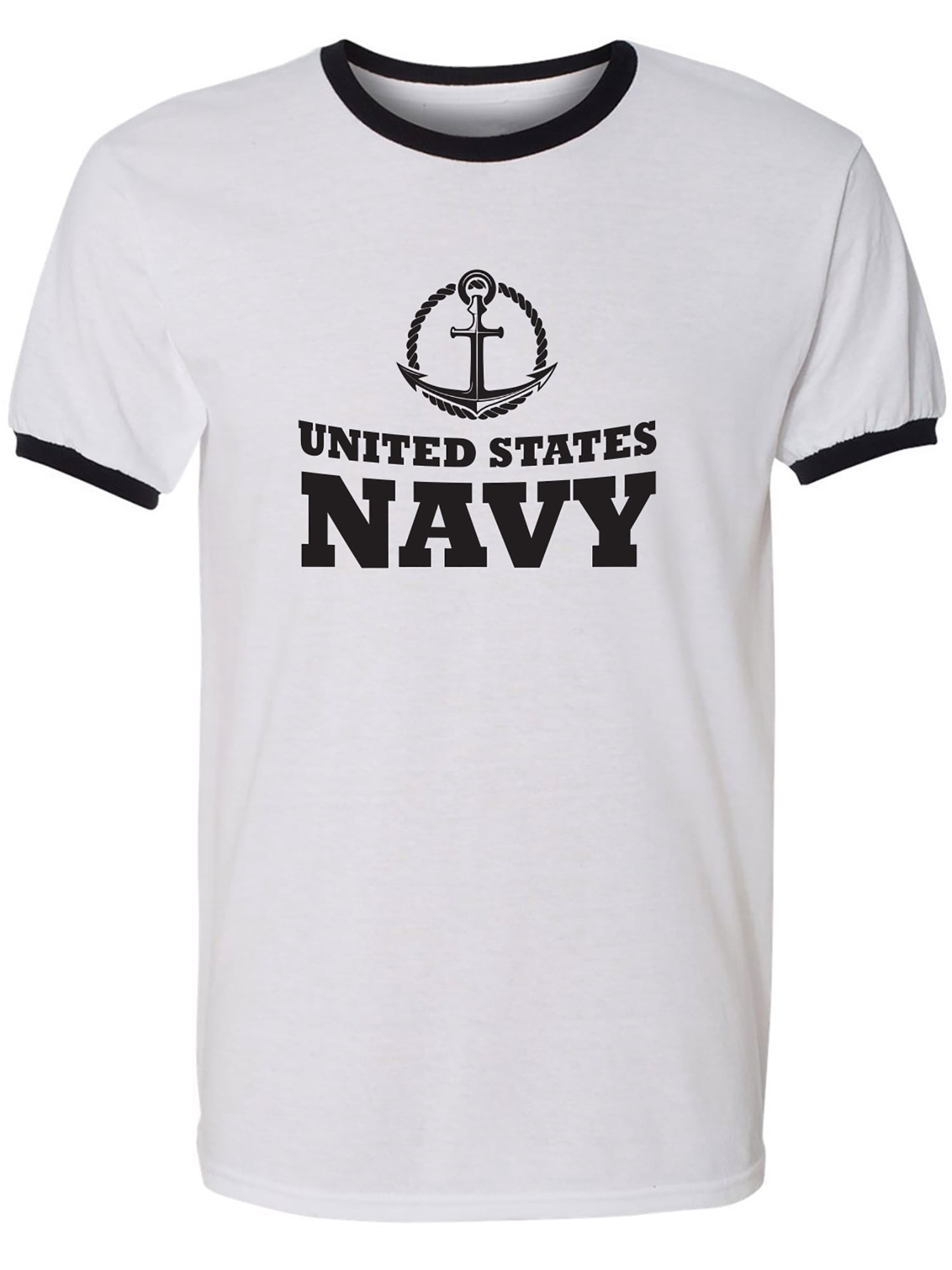 United States Navy Crest Adult Short Sleeve Ringer T-shirt - Walmart.com