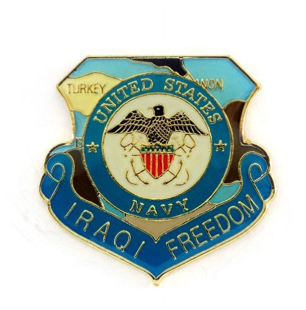 United States Navy Insignia Seal Iraqi Freedom Lapel Hat Pin Military ...