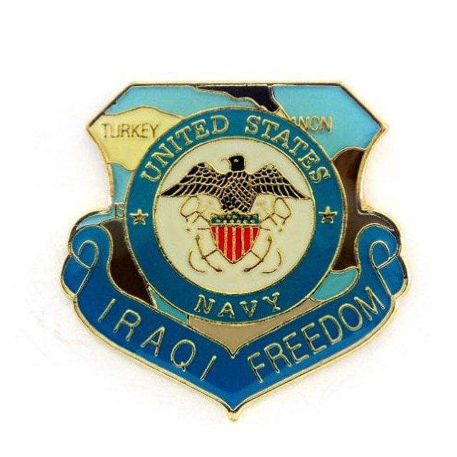 United States Navy Insignia Seal Iraqi Freedom Lapel Hat Pin Military ...