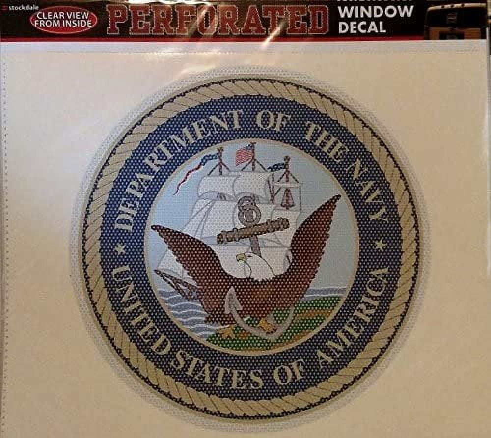 United States Navy Military 12 Inch Preforated Window Film Decal ...