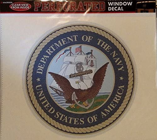 United States Navy Military 12 Inch Preforated Window Film Decal ...