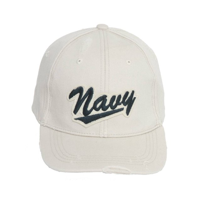 United States Navy Script Distressed Adjustable Ivory Cap - Walmart ...