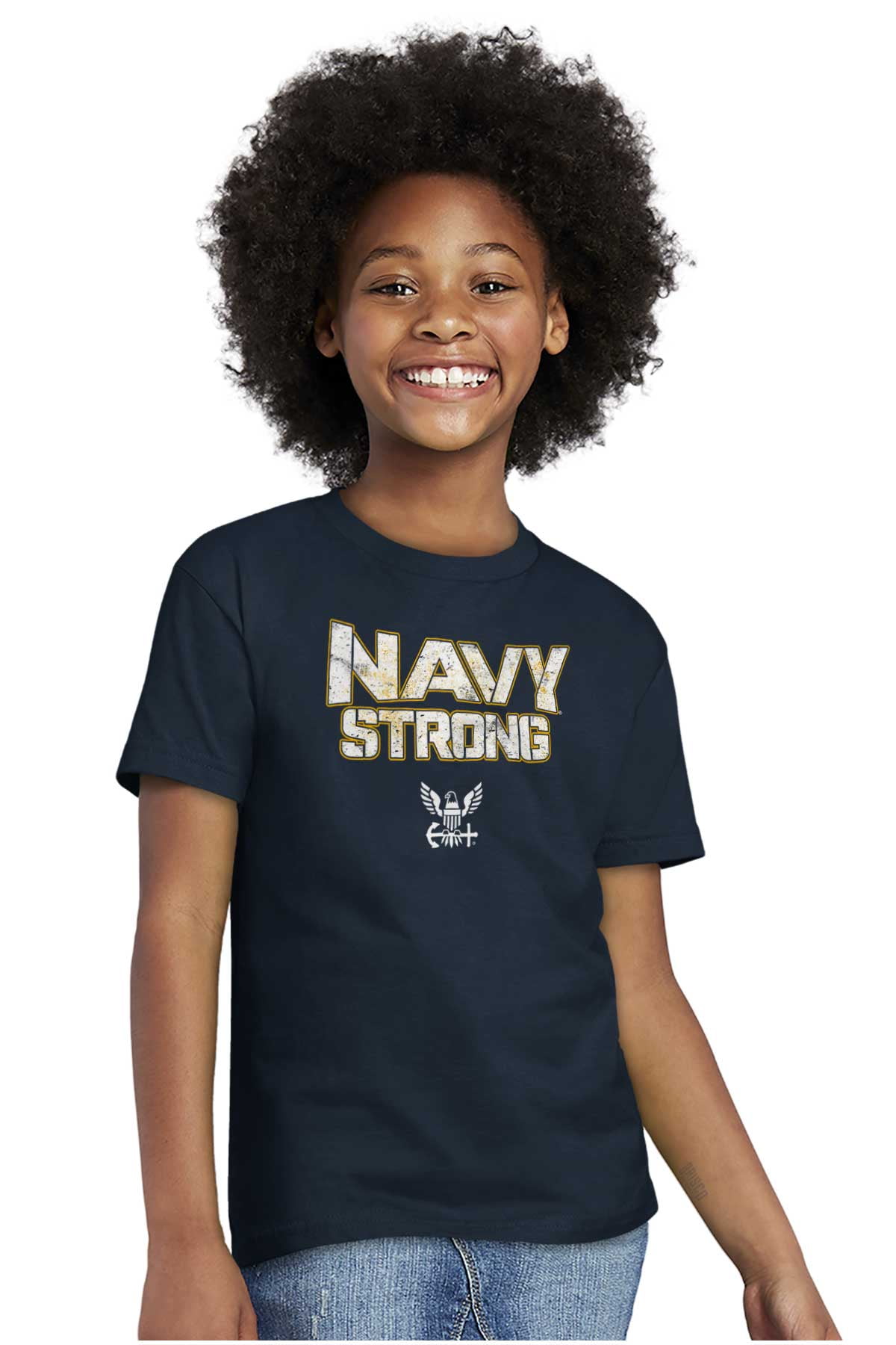 United States Navy Strong Anchor Logo Crewneck T Shirts Boy Girl Teen ...