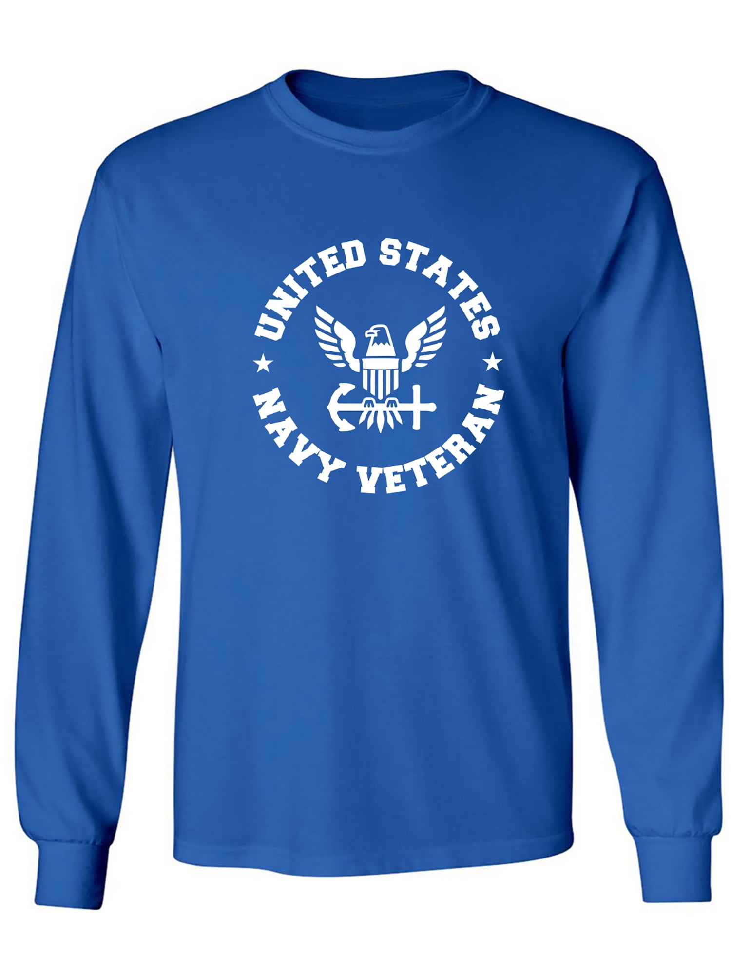 United States Navy Veteran Circle Logo Adult Long Sleeve T-shirt ...