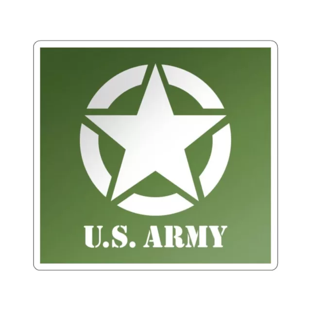 United States Of America Army Soldier Green White Star Logo Sticker ...