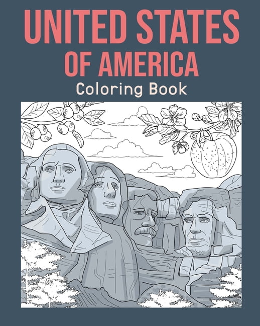 United States Of America Coloring Book: Painting on USA States ...