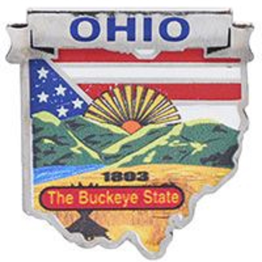 United States, Ohio the Buckeye State Pin - Officially Licensed, Enamel ...