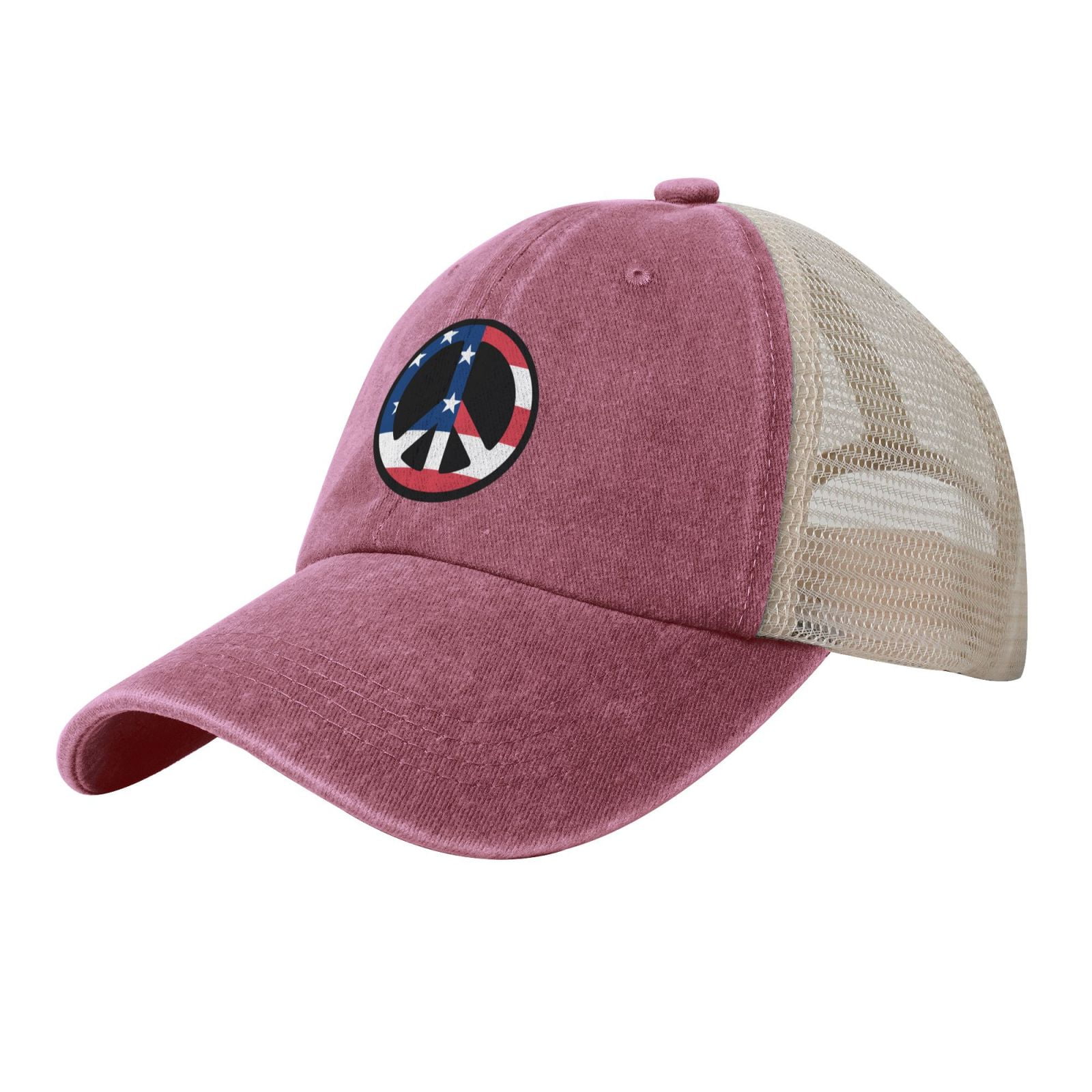 United States Peace Symbols Baseball Cap Trucker Hat For Men Women ...