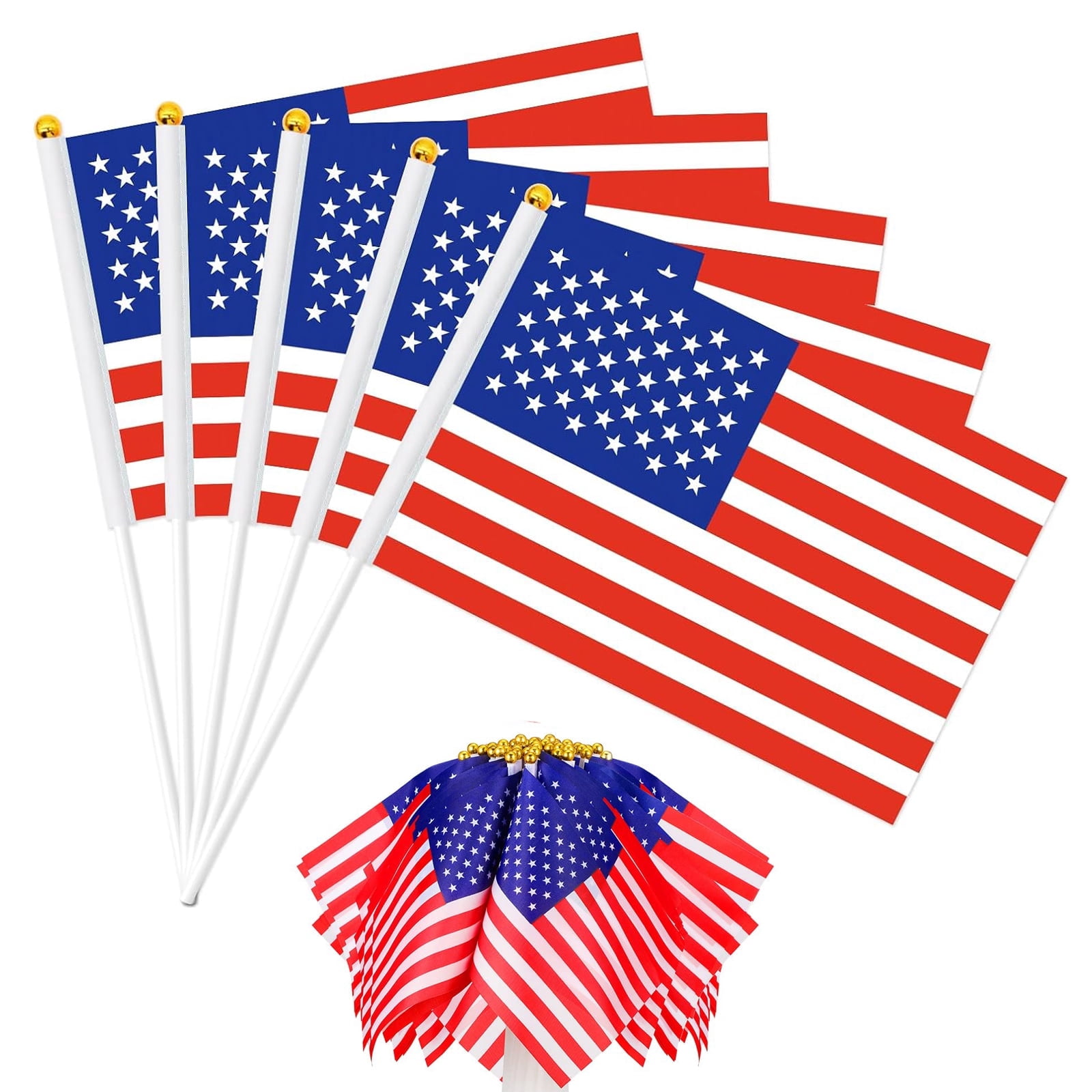 United States Polyster Mini Flag, 10 Pack,Trump Flag,Flag Pole,American ...