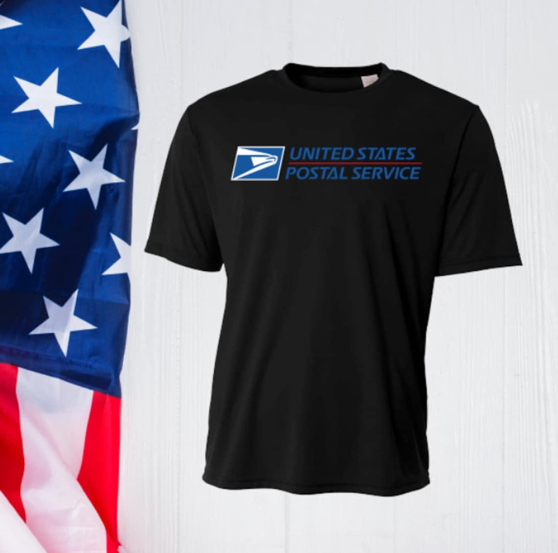 United States Postal Service T-shirt Color Logo PERFORMANCE Postal ...