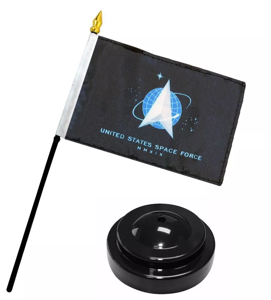 United States Space Force MMXIX 4"x6" Flag Desk Table Plastic Stick ...