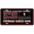 United States US Zombie Hunting License Permit Red - Biohazard Response ...
