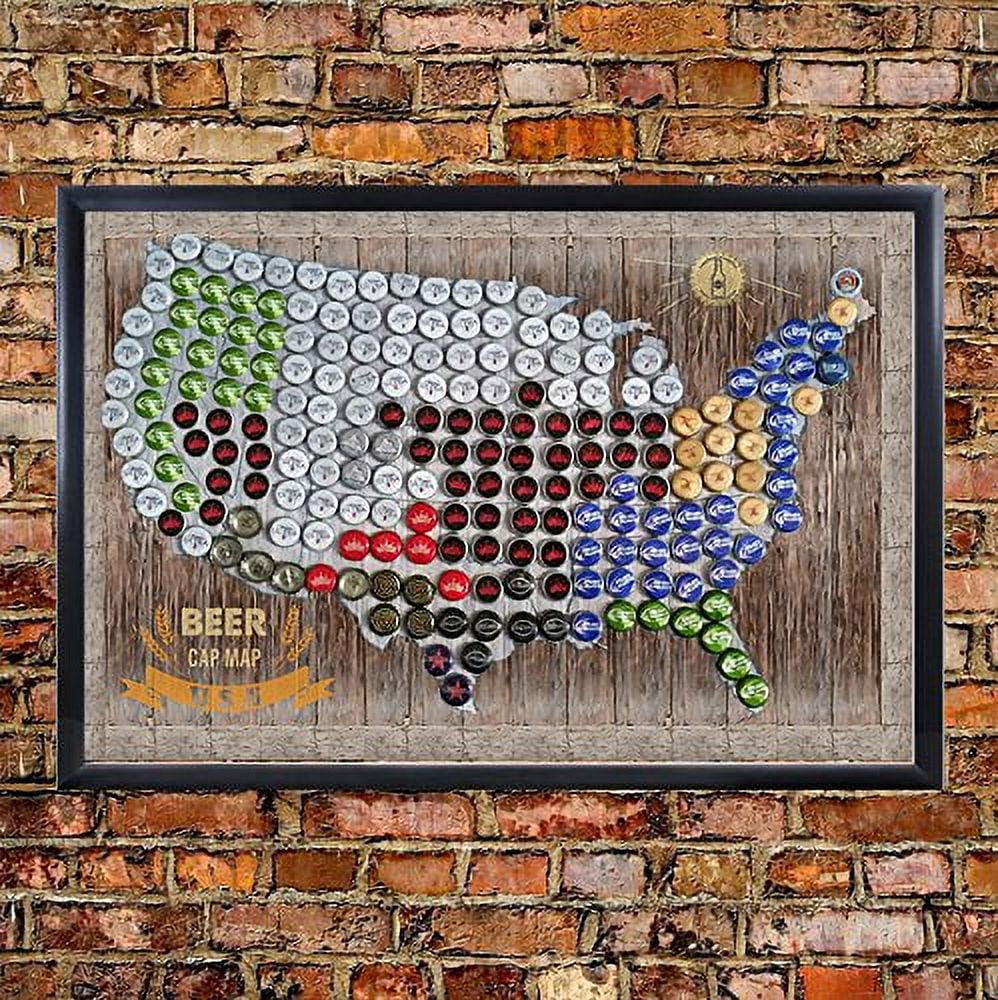 United States, USA, US Magentic Beer Cap Map, Craft Beer Map, Bottle ...
