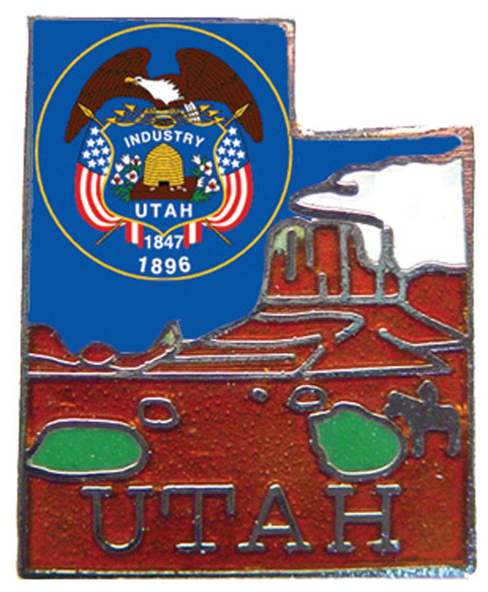 United States, Utah Map Pin - Officially Licensed Originals, Enamel ...