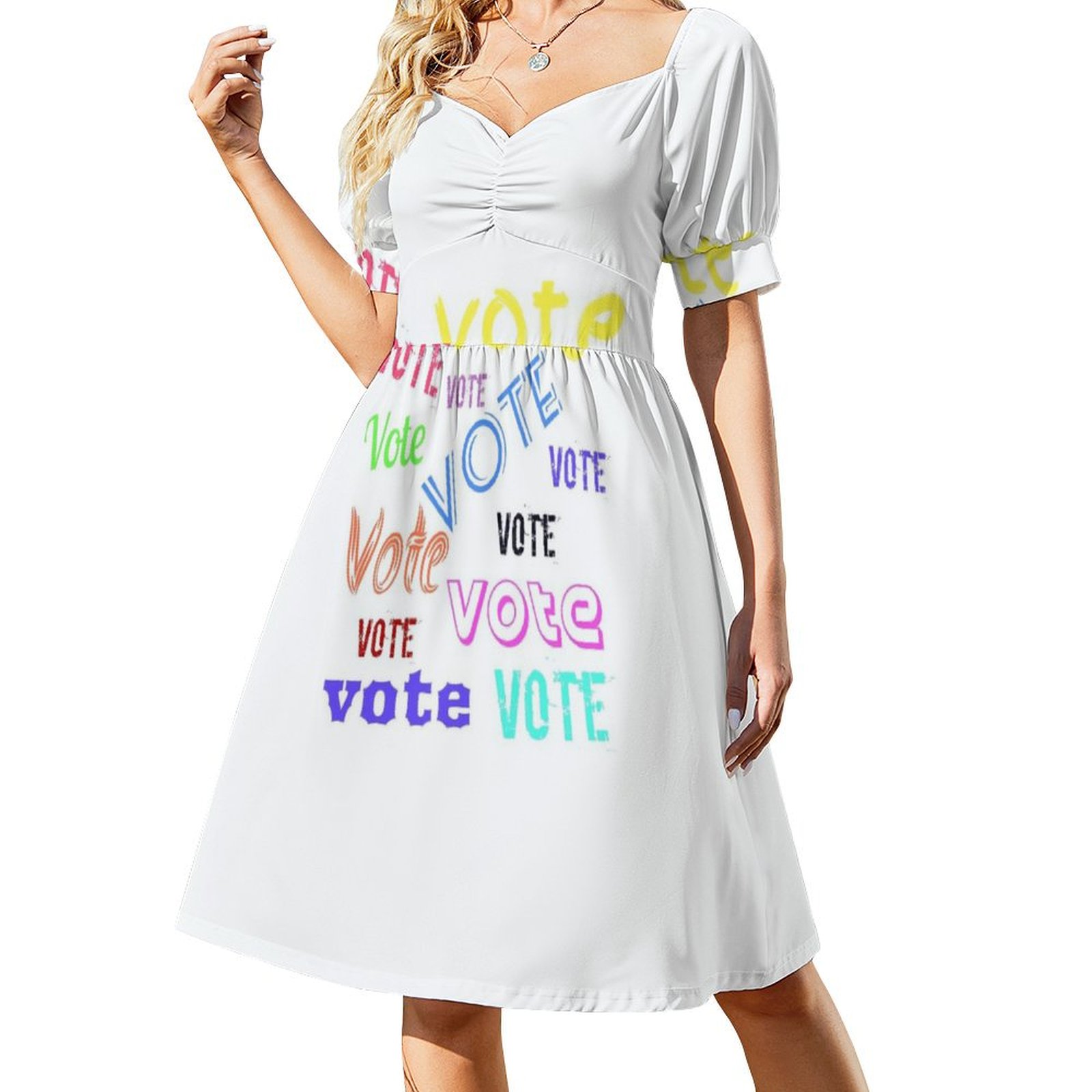 United States Vote Mask Sleeveless Dress Wedding Dresses for Parties ...