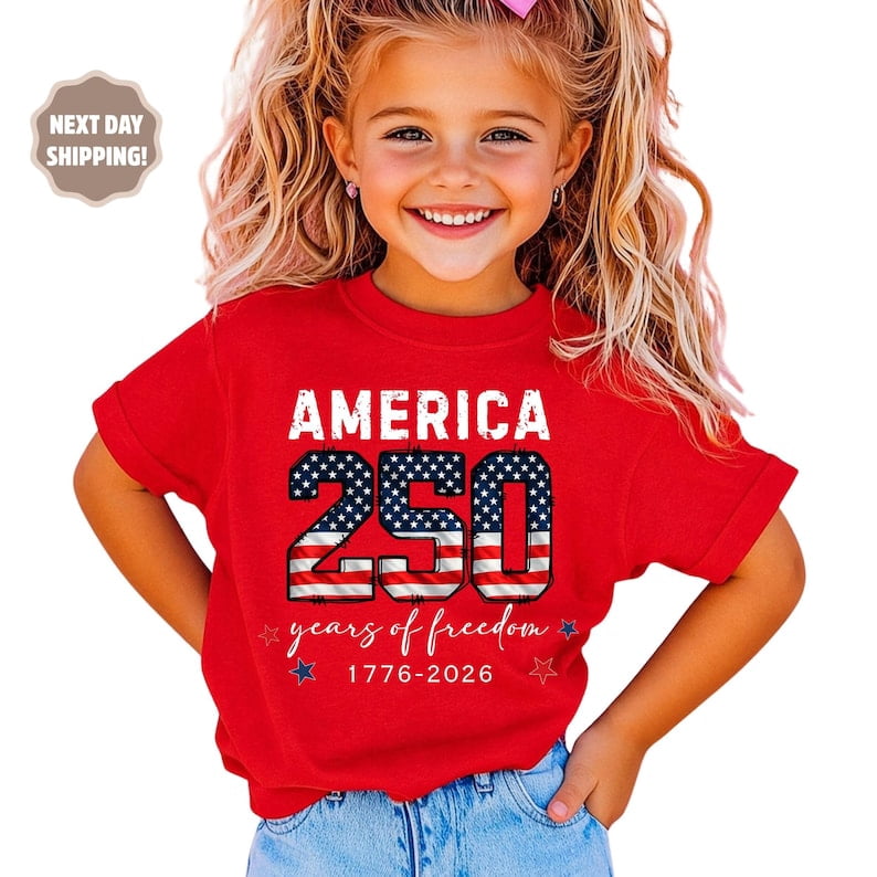 United States of America 250th Anniversary Kids Shirt, 250th ...