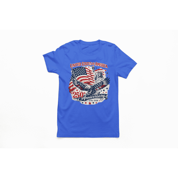 United States of America 250th Anniversary Patriotic Graphic T-Shirt ...
