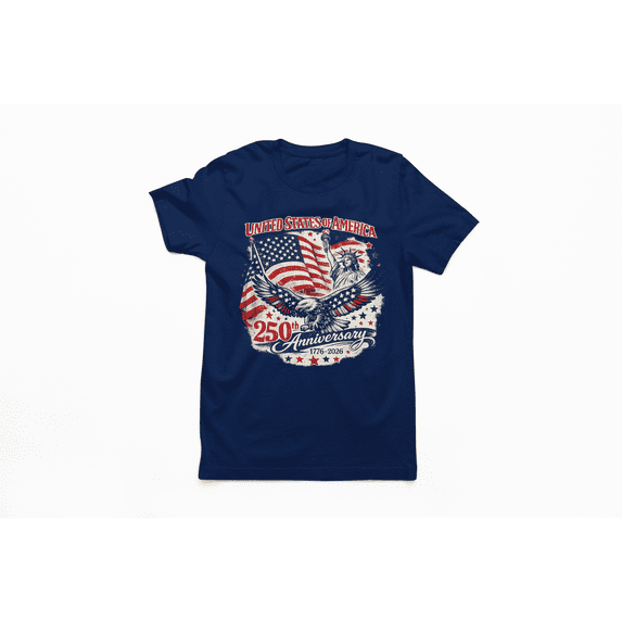 United States of America 250th Anniversary Patriotic Graphic T-Shirt ...