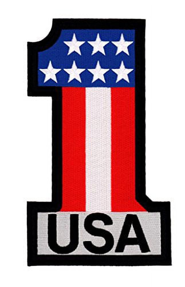 United States of America Number One #1 Embroidered Patch Iron Sew ...