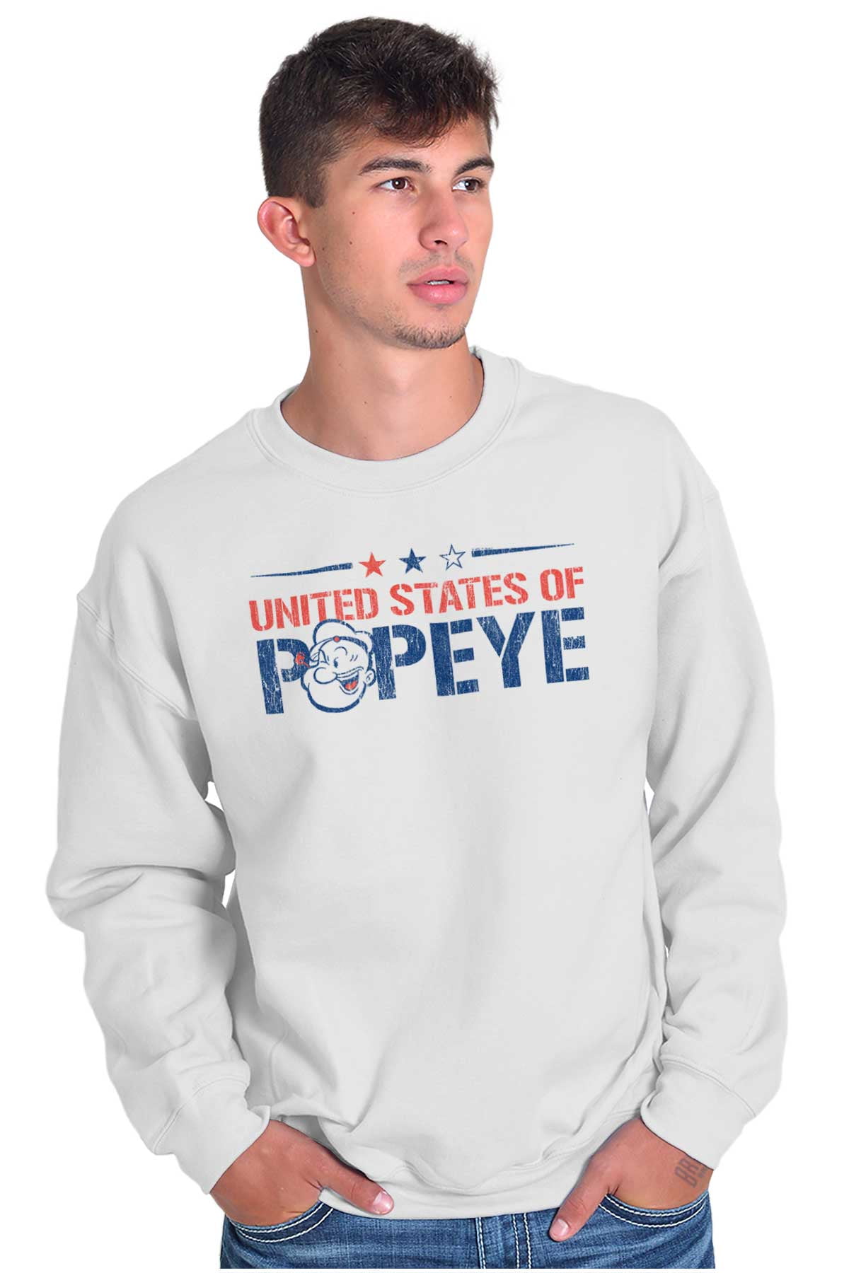 United States Of Popeye Ironic Usa Sweatshirt For Men Or Women Brisco