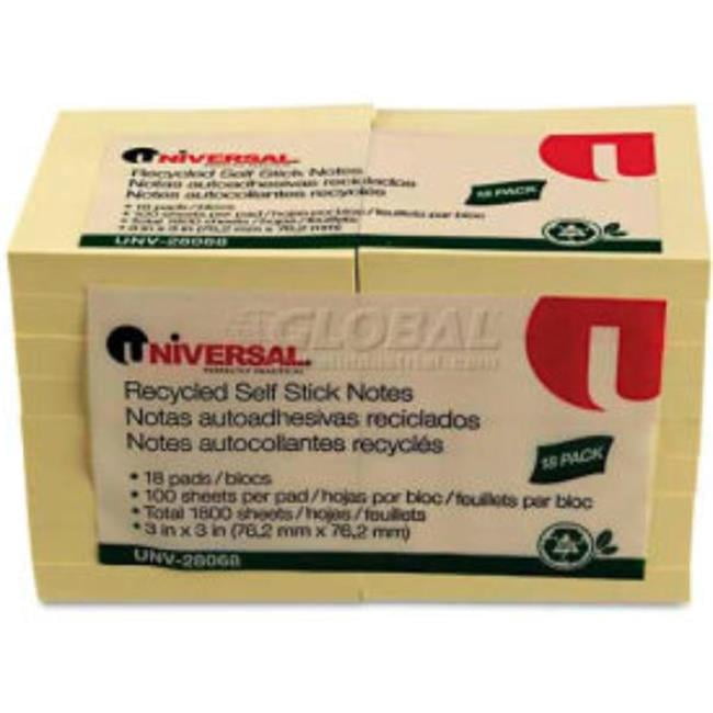 United Stationers Supply B1428358 Universal One Recycled Sticky Notes ...