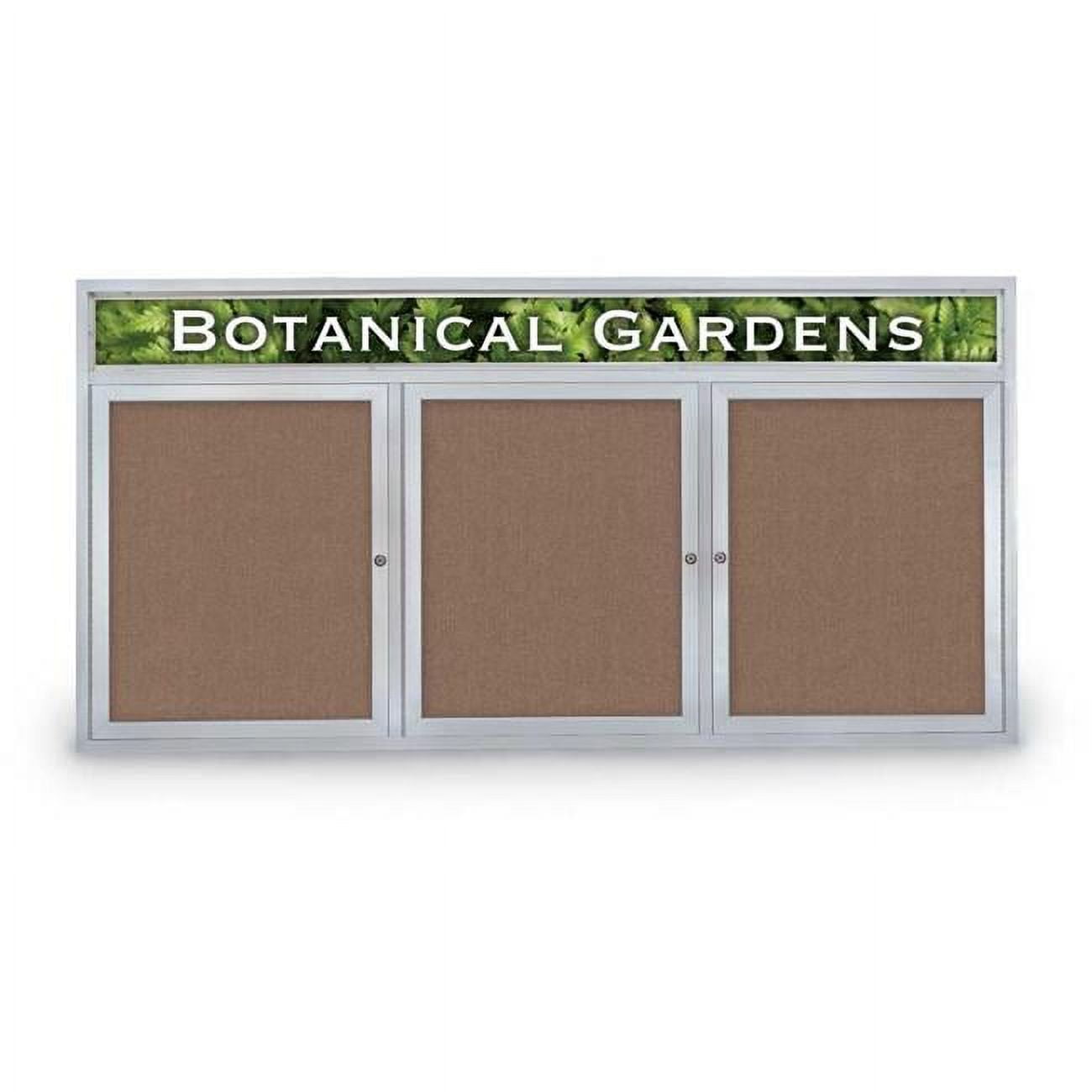 United Visual Products 72 x 36 in. Triple Door Traditional Indoor ...