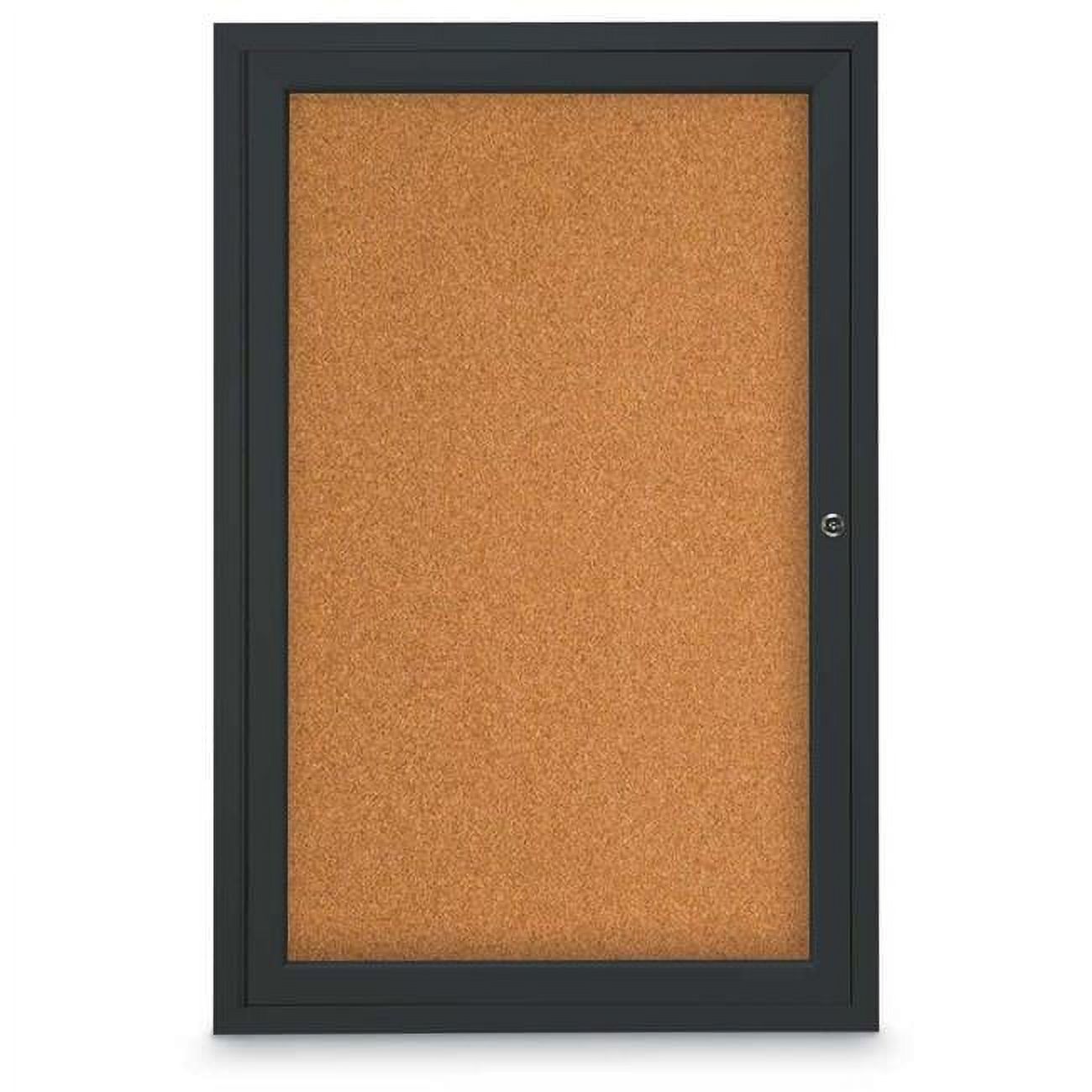 United Visual Products UV301-BLACK-CORK 24 x 36 in. Single Door ...