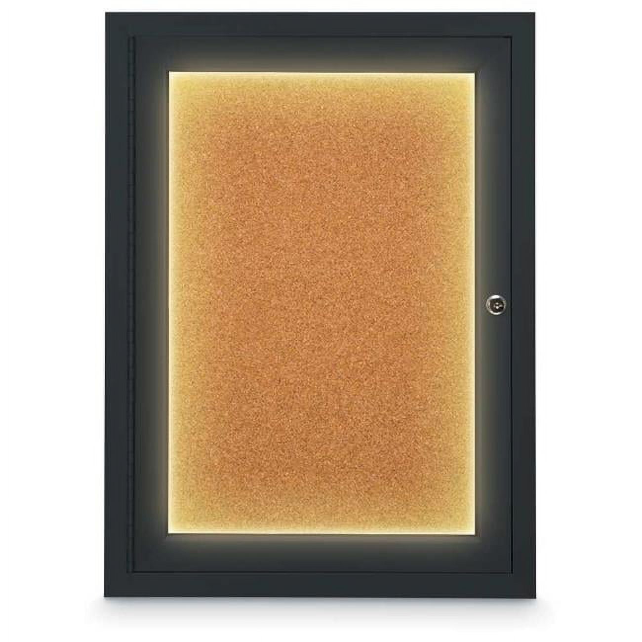 United Visual Products UV314I-BLACK-CORK 18 x 24 in. Single Door ...