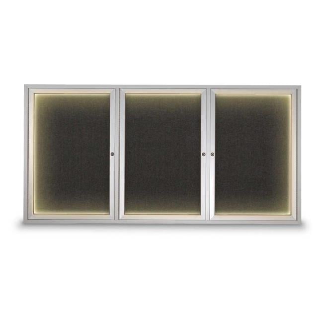 United Visual Products UV318I-SATIN-BLACK 72 x 36 in. Triple Door ...