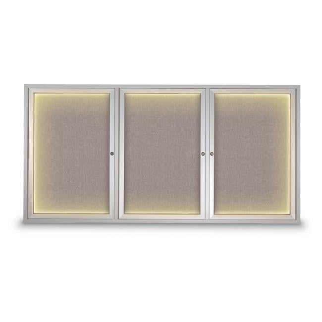 United Visual Products UV318I-SATIN-PEARL 72 x 36 in. Triple Door ...