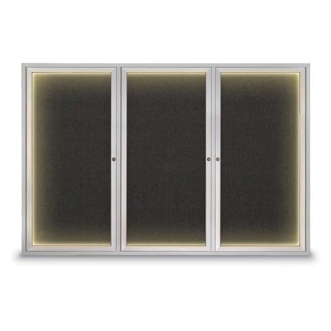 United Visual Products UV319I-SATIN-BLACK 72 x 48 in. Triple Door ...