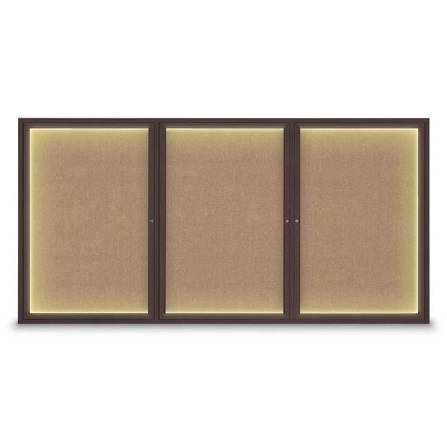 United Visual Products UV320I-BRONZE-BUFF 96 x 48 in. Triple Door ...