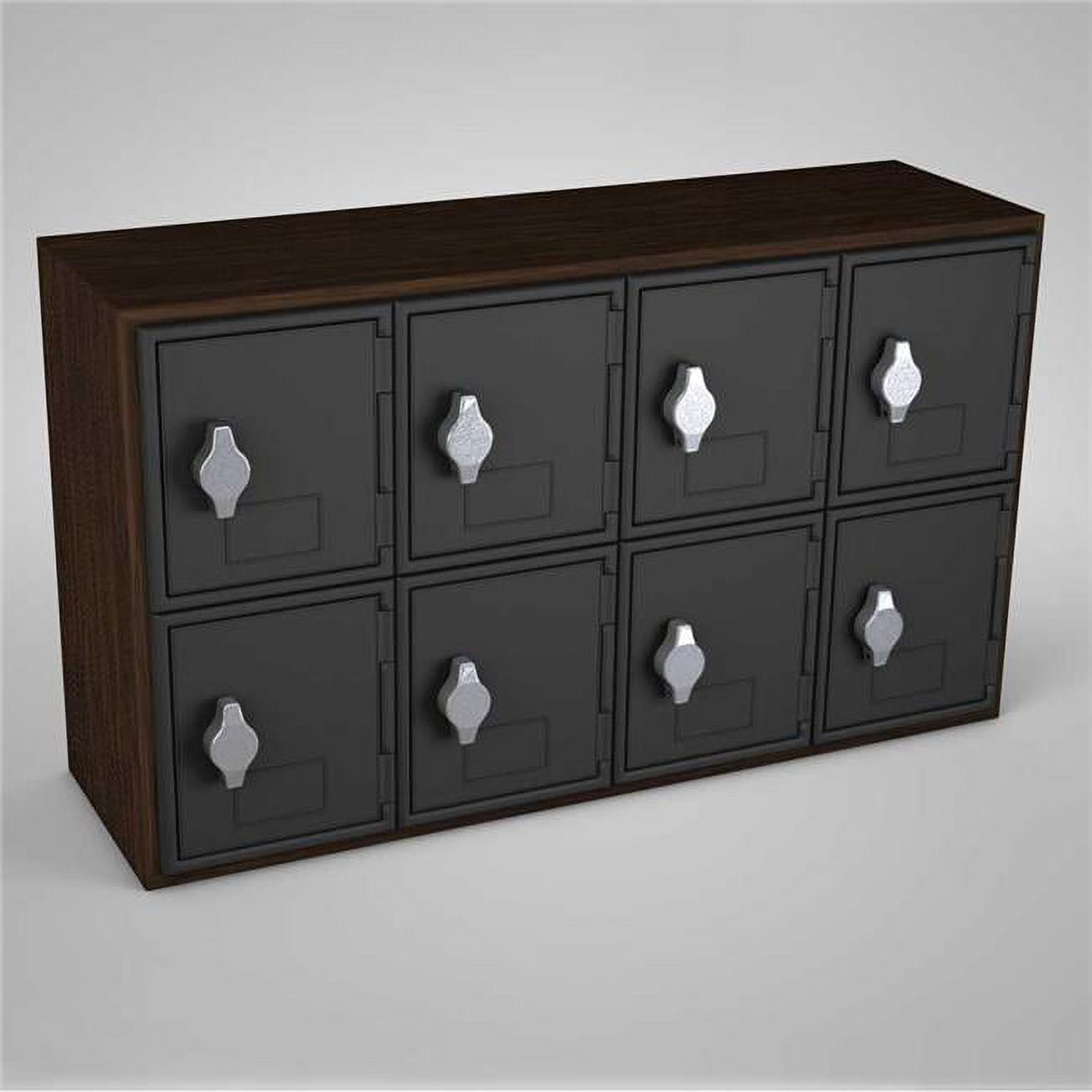 United Visual Products UVQ1036 Cell Phone Lockers, Walnut, Black Door ...
