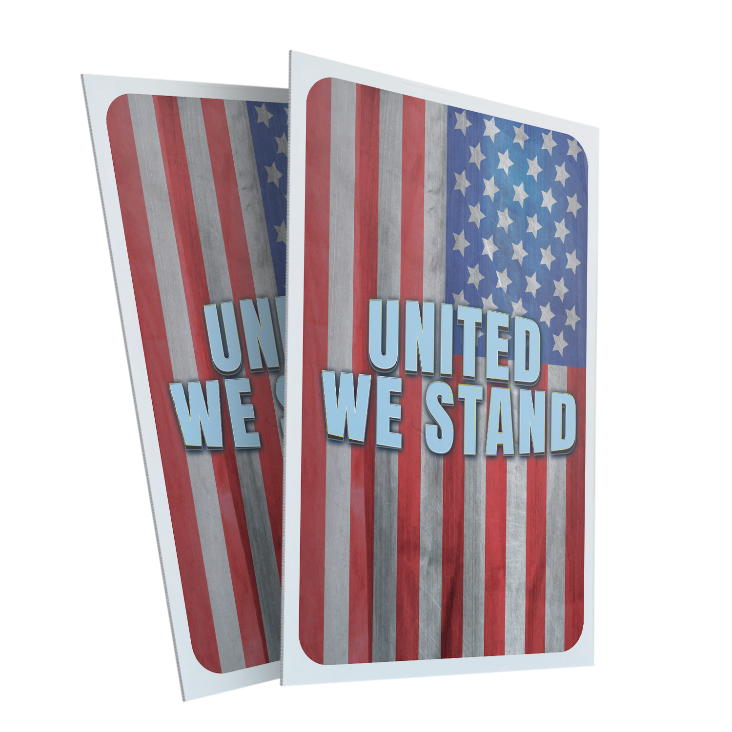 United We Stand (2-PACK) 24" x 36" Plastic Signs | Sign Insert 4mm ...