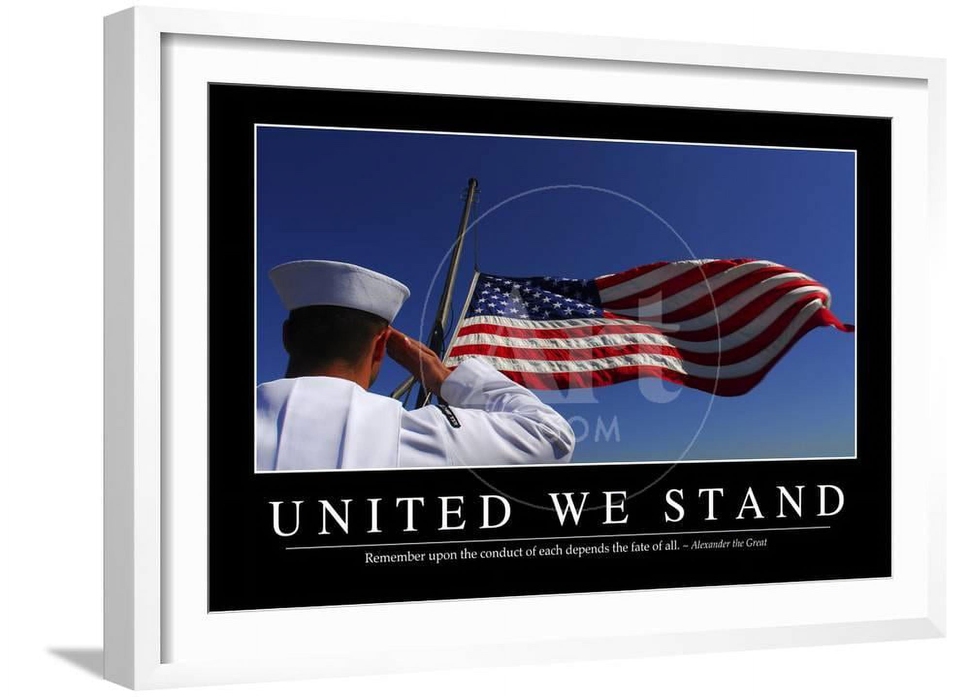 United We Stand Inspirational Quote and Motivational Poster, Framed Art ...