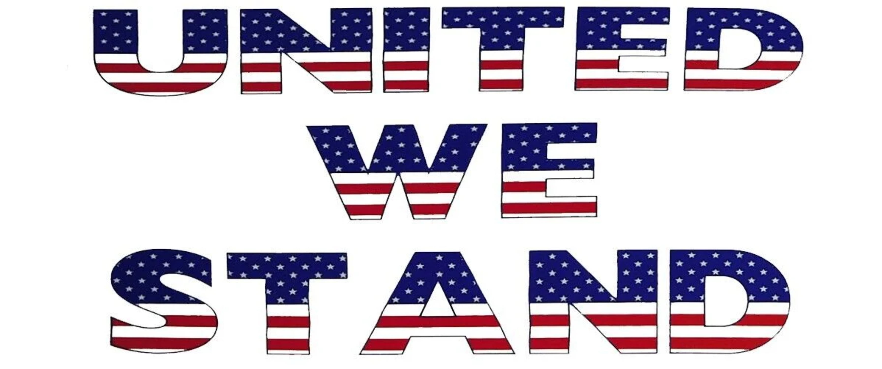 United We Stand USA Overlay White Vinyl Decal Bumper Sticker - Walmart.com