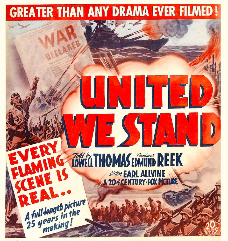 United We Stand Window Card 1942 Tm And Copyright 20Th Century Fox Film ...